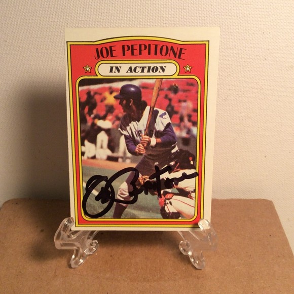 Topps | Other | 972 Topps In Action 34 Joe Pepitone Signed Card | Poshmark